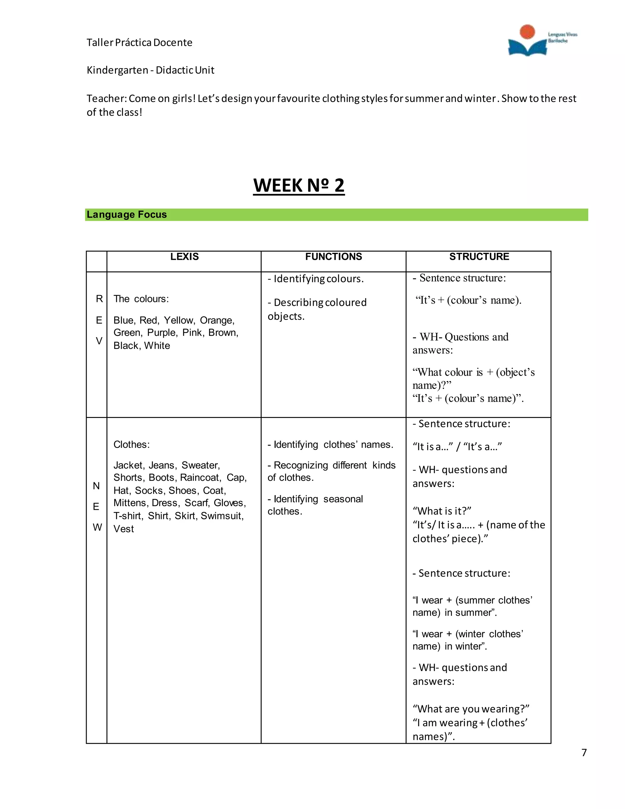 TPD - Primary Lesson Plans - Didactic Unit - Buttiglieri Micaela | DOCX
