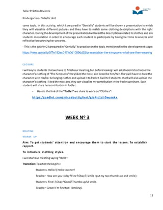 TPD - Primary Lesson Plans - Didactic Unit - Buttiglieri Micaela | PDF