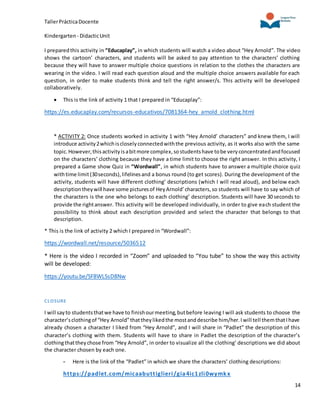 TPD - Primary Lesson Plans - Didactic Unit - Buttiglieri Micaela | PDF