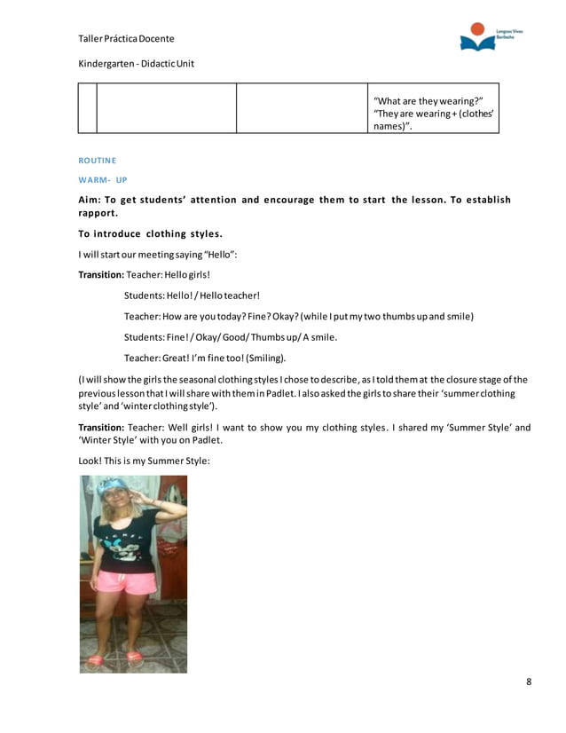 TPD - Primary Lesson Plans - Didactic Unit - Buttiglieri Micaela | PDF