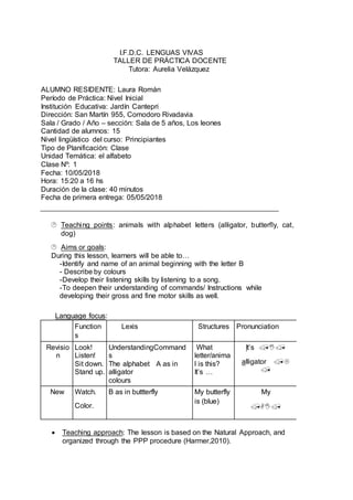 Kindergarten - Lesson 1 | PDF