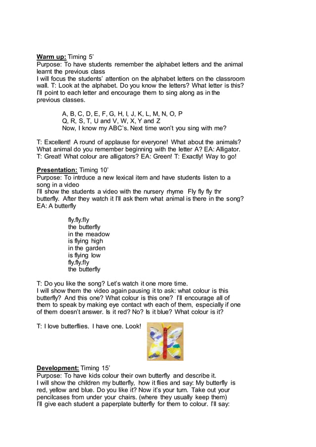 Kindergarten - Lesson 1 | PDF