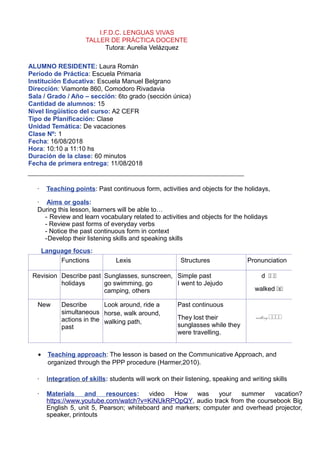 PRIMARY SCHOOL - LESSON 1 | PDF