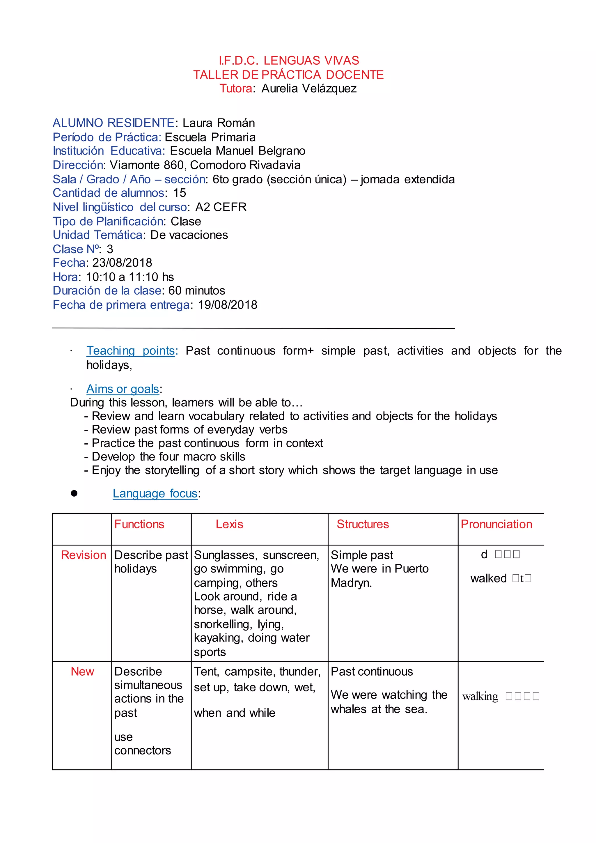 PRIMARY SCHOOL - CLASS 3 | DOCX