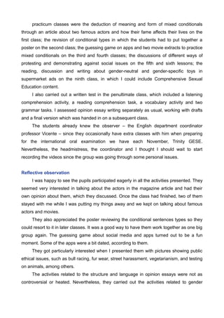 Tpd roman - reflection on the high school practicum period | PDF