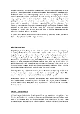 Tpd varesio-final reflexion- primary level | DOCX