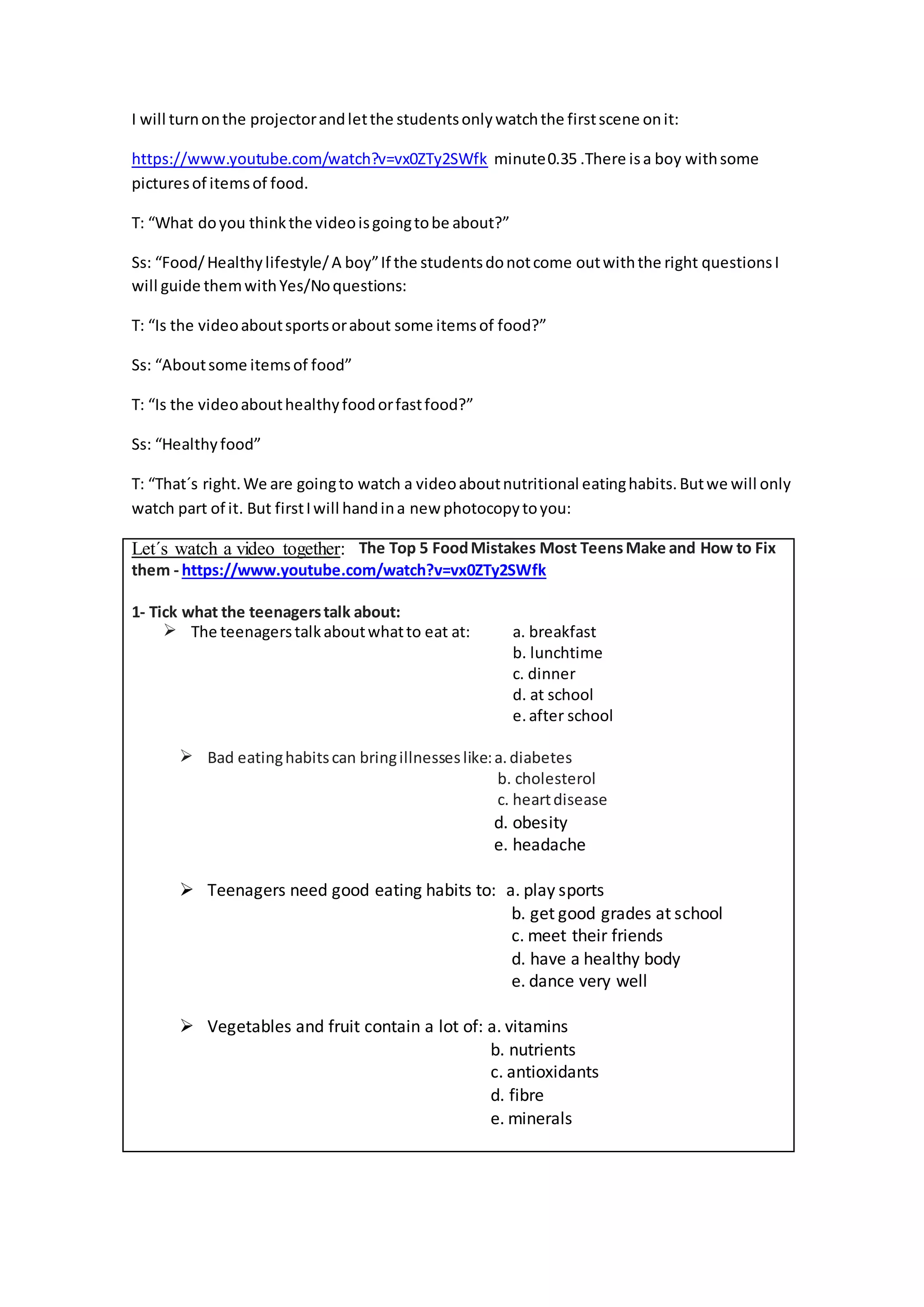 Tpd 2015 tielve - secondary - lesson plan 2 | DOCX | Homework and Study ...