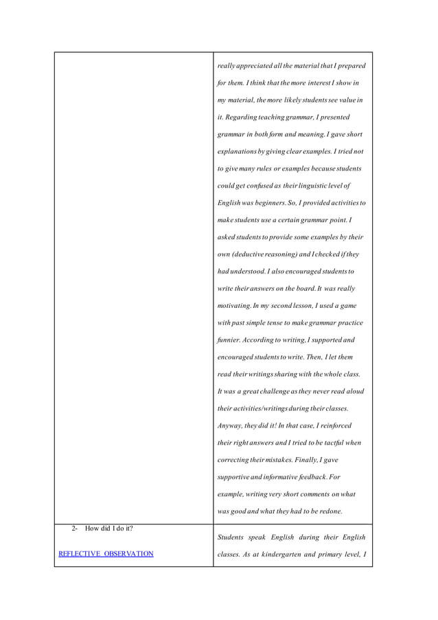 Tpd2018 assignment reflection cycle on secondary-arroyo | PDF