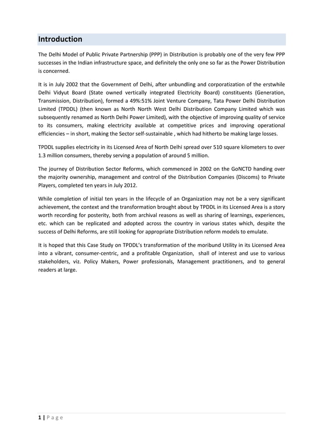 TPDDL CASE STUDY | PDF