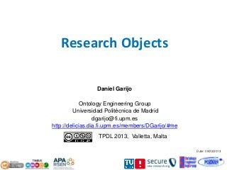 Research Objects Tutorial (TPDL) | PDF