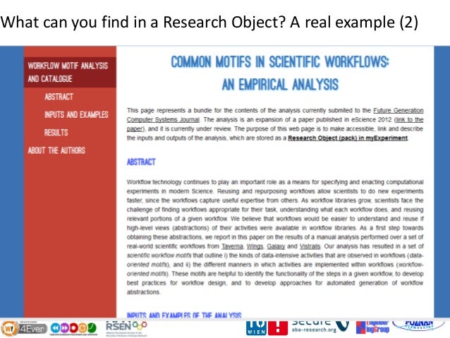 Research Objects Tutorial (TPDL)