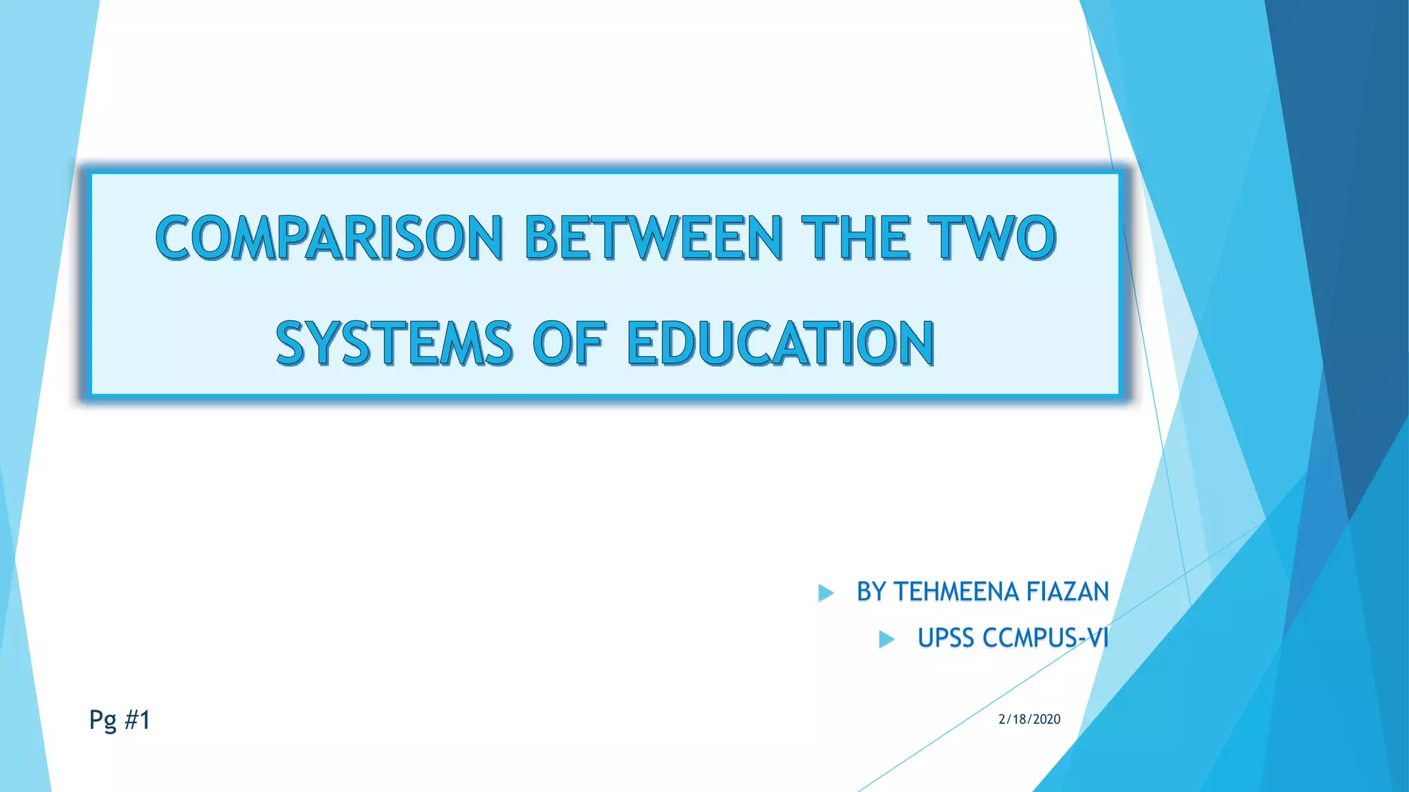 Assignment of comparison of Islamic and Secular System of education | PPT