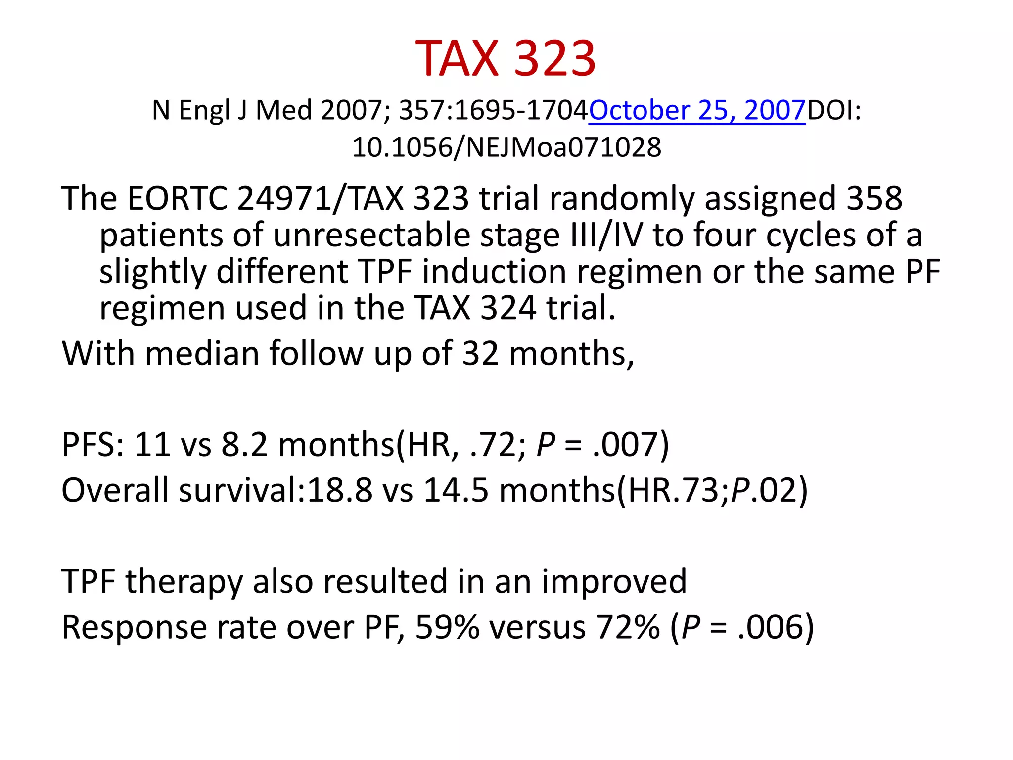 INDUCTION CHEMOTHERAPY WITH TPF IN HEAD & NECK CANCERS | PPTX