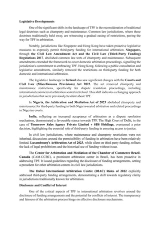 Rise of Third - Party Funding and International Arbitration | DOCX