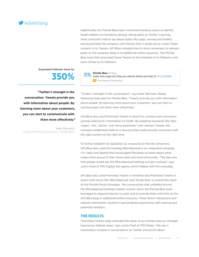 Florida Blue Promoted Tweet Case Study | PDF