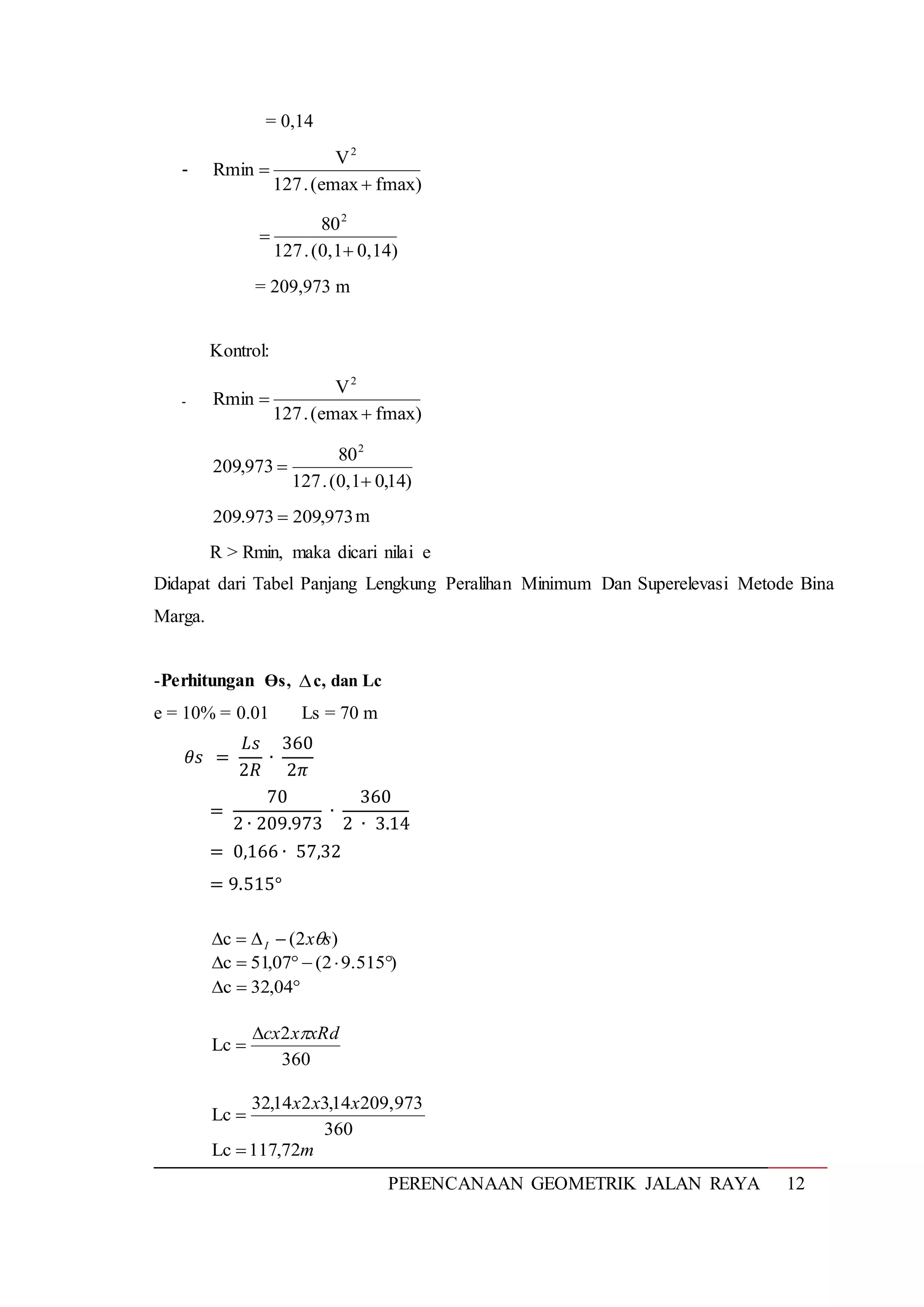 Geometrik Jalan Raya Perencanaan Docx