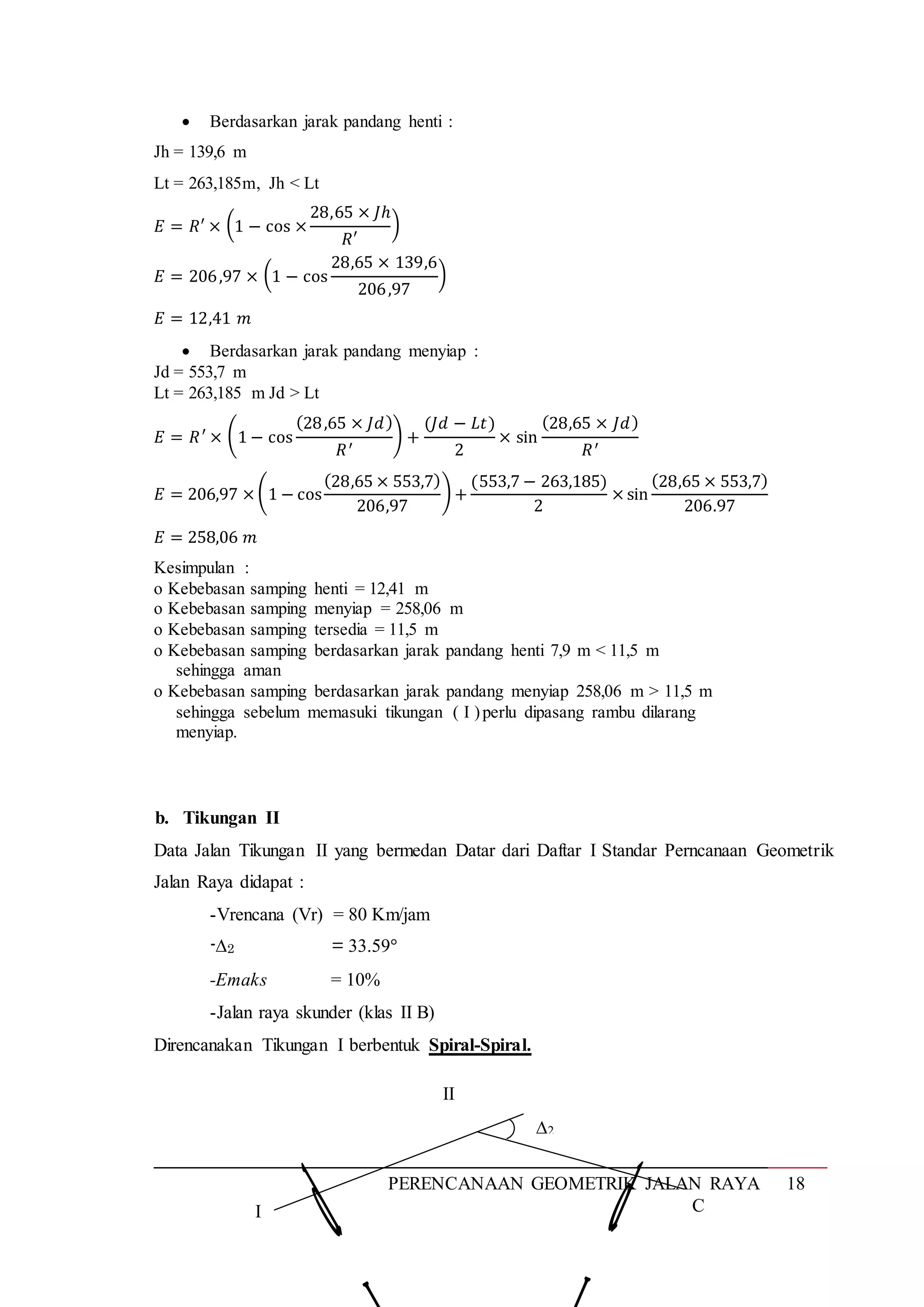Geometrik Jalan Raya (Perencanaan) | DOCX