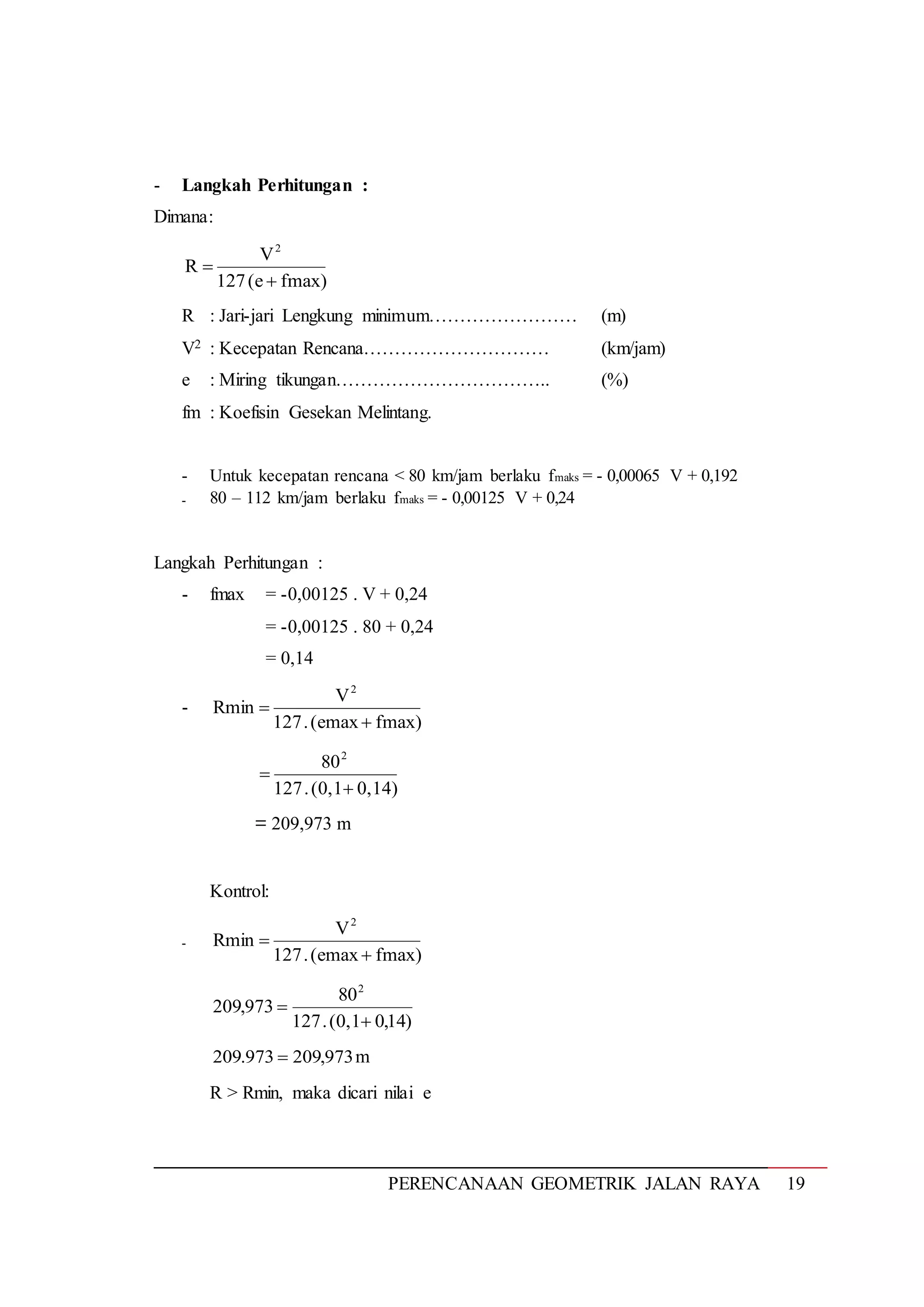 Geometrik Jalan Raya (Perencanaan) | DOCX