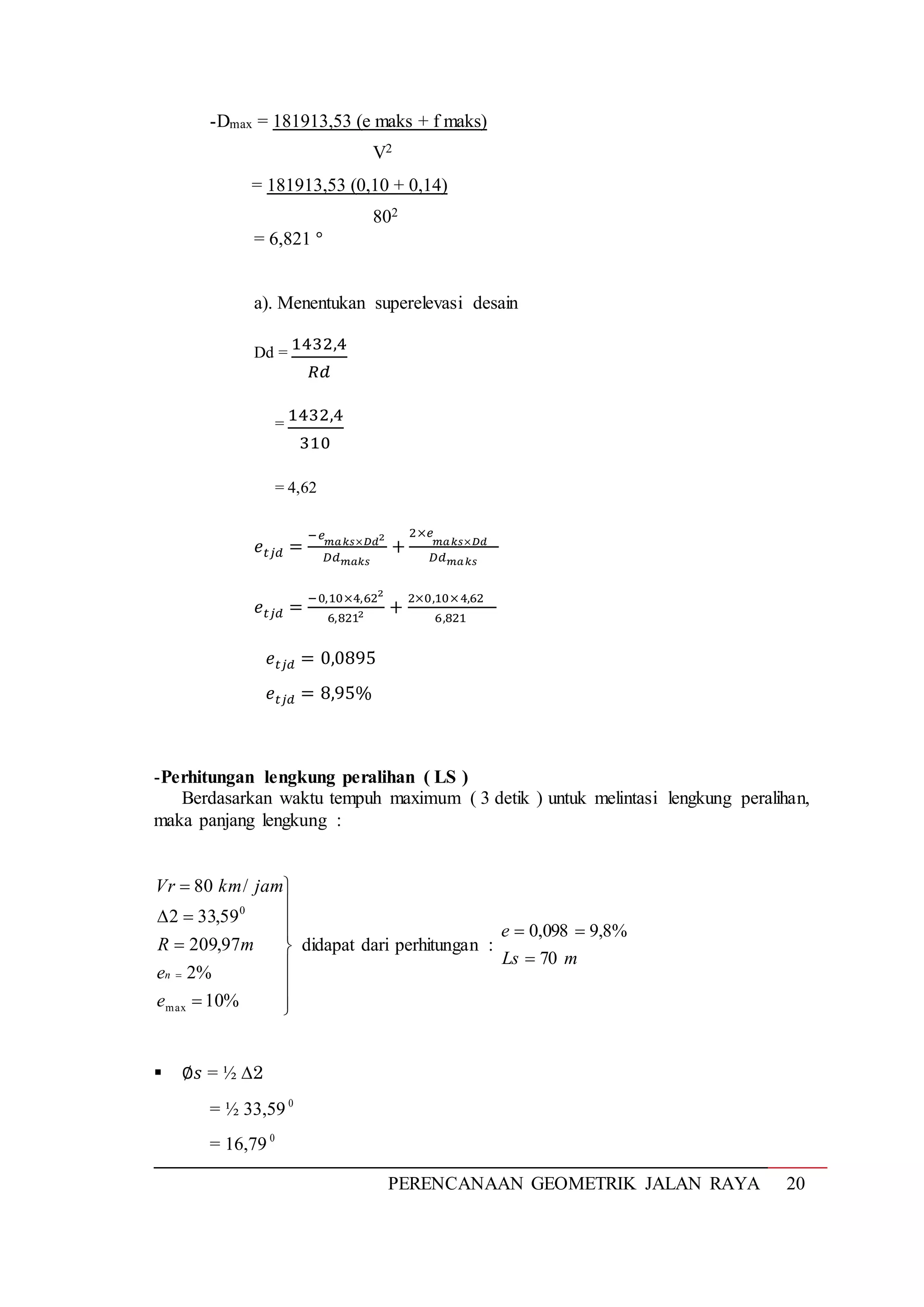 Geometrik Jalan Raya (Perencanaan) | DOCX