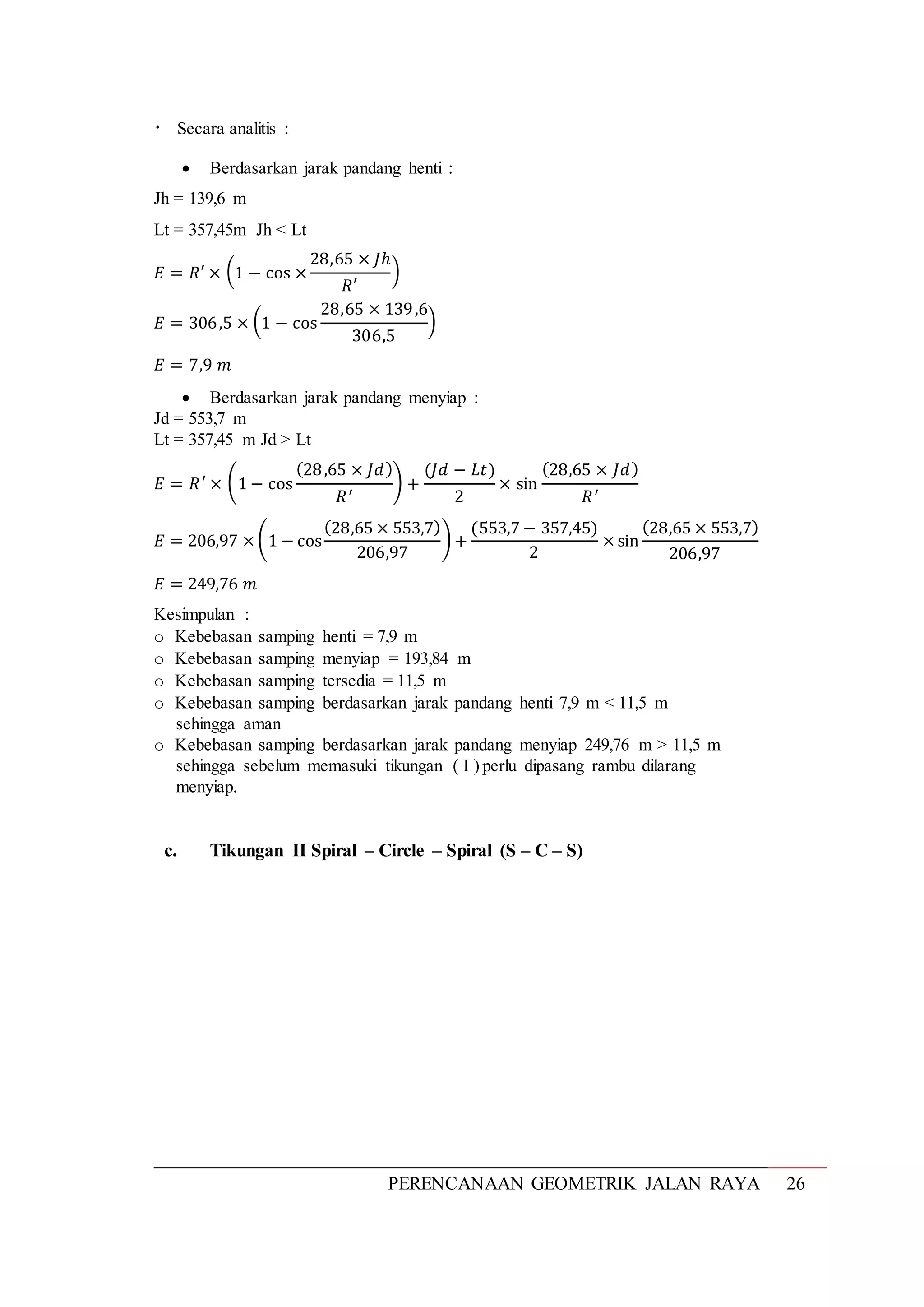 Geometrik Jalan Raya (Perencanaan) | DOCX