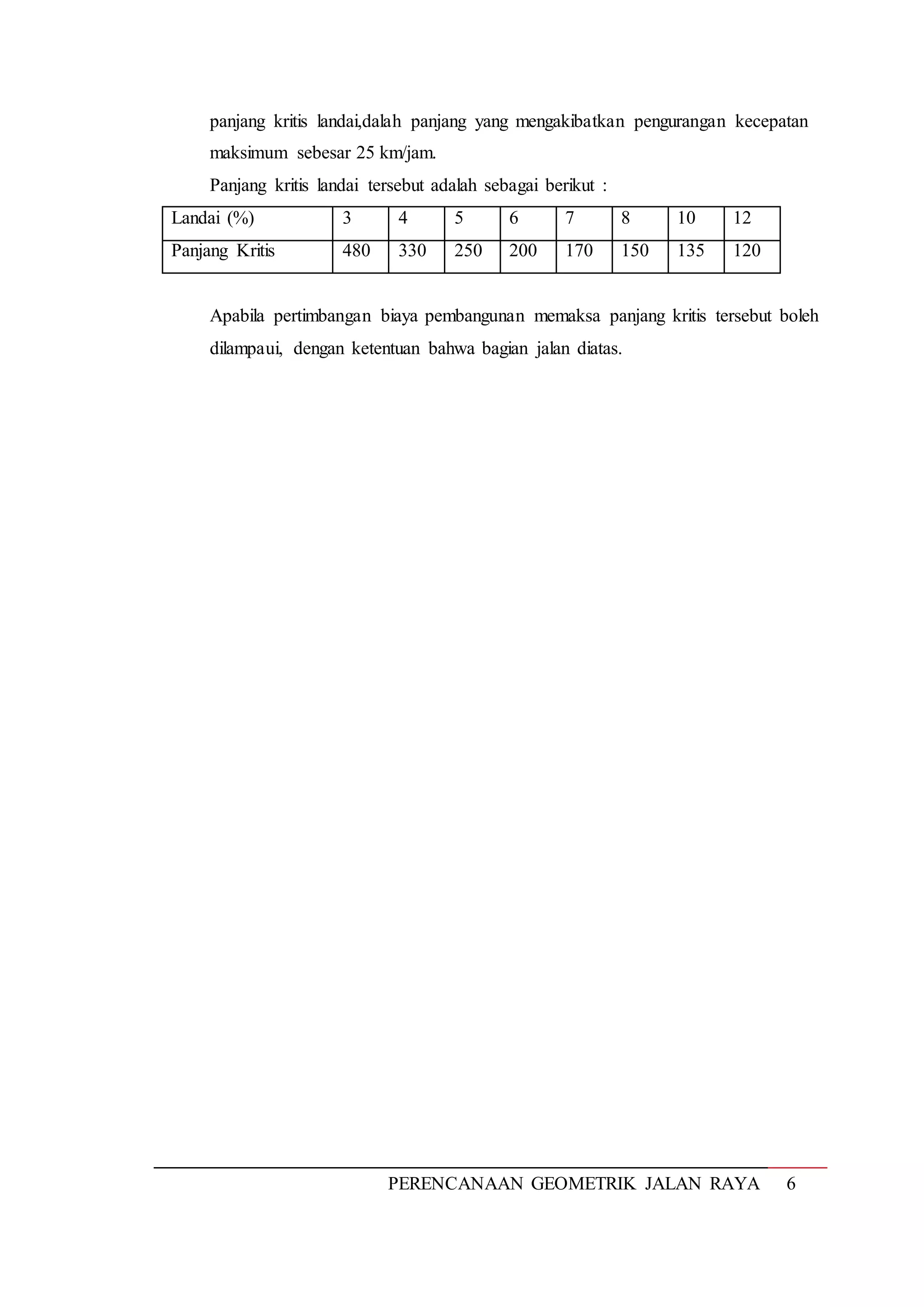 Geometrik Jalan Raya (Perencanaan) | DOCX