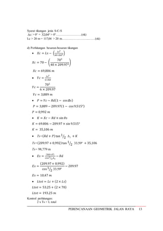 Geometrik Jalan Raya (Perencanaan) | DOCX