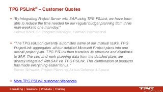 TPG PSLink - Integration of Financial and Project Data (Integration of ...