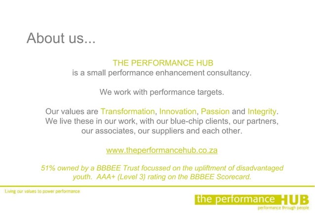 Social Learning Snapshot Survey: The Performance Hub | PPTX