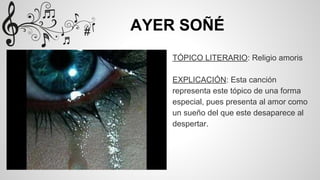 Tópicos literarios en la música | PDF
