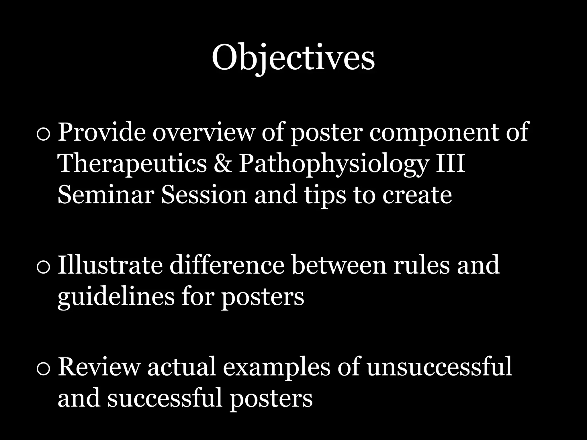 Pimp My Poster (Seminar Recitation) | PDF