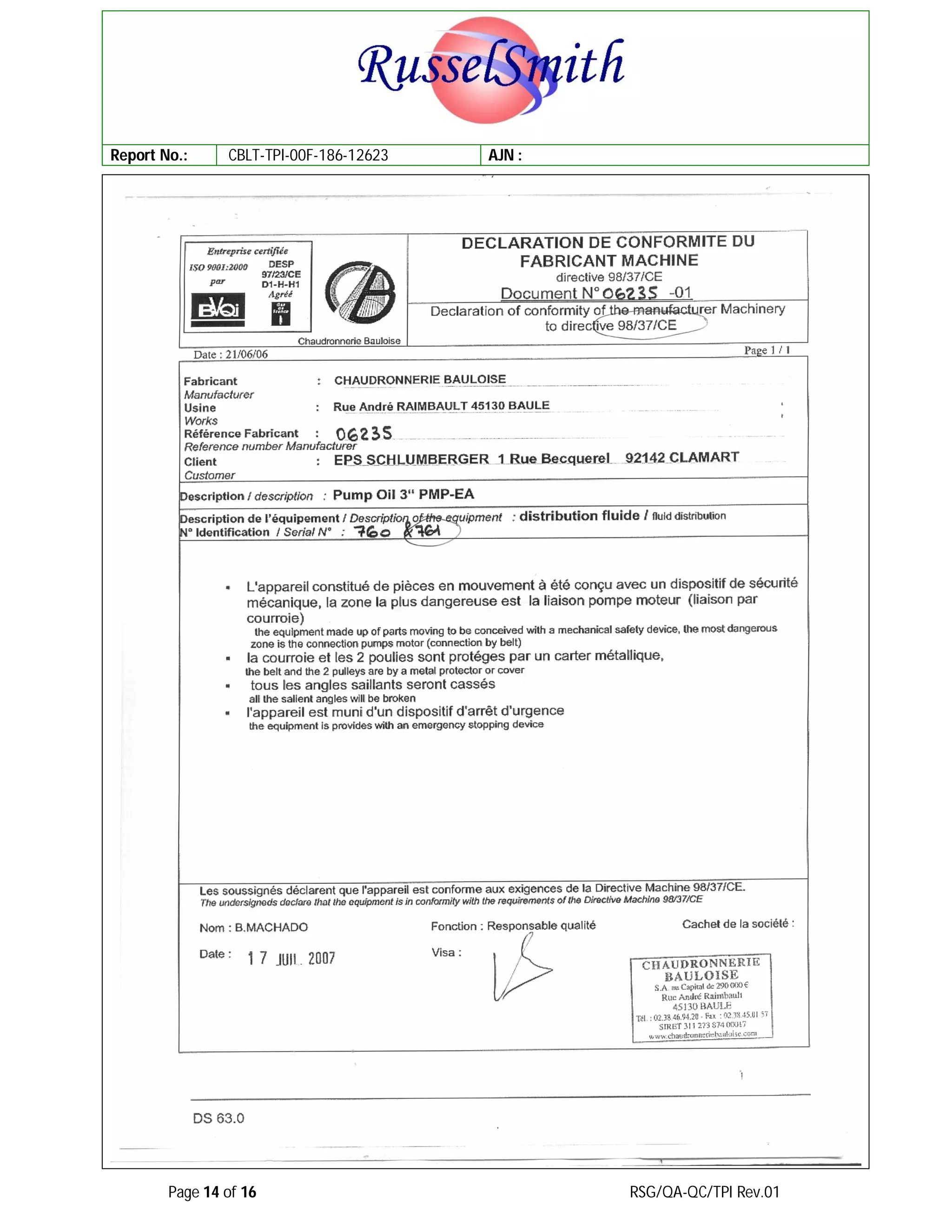 TPI - Example Report. | PDF