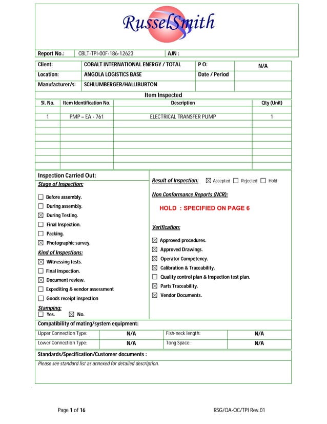 TPI - Example Report. | PDF | Physics | Science