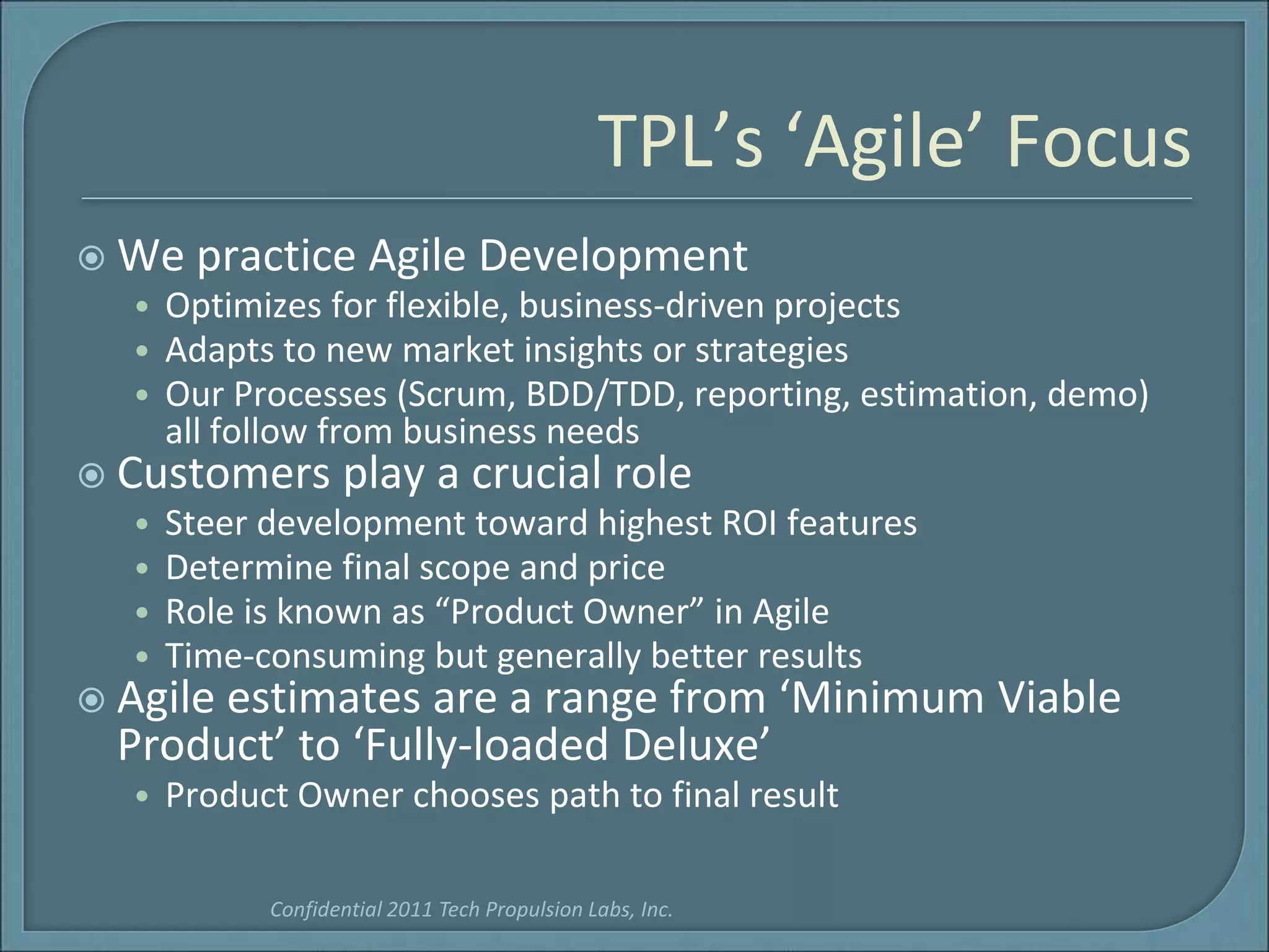 Tpl agile processes | PPTX