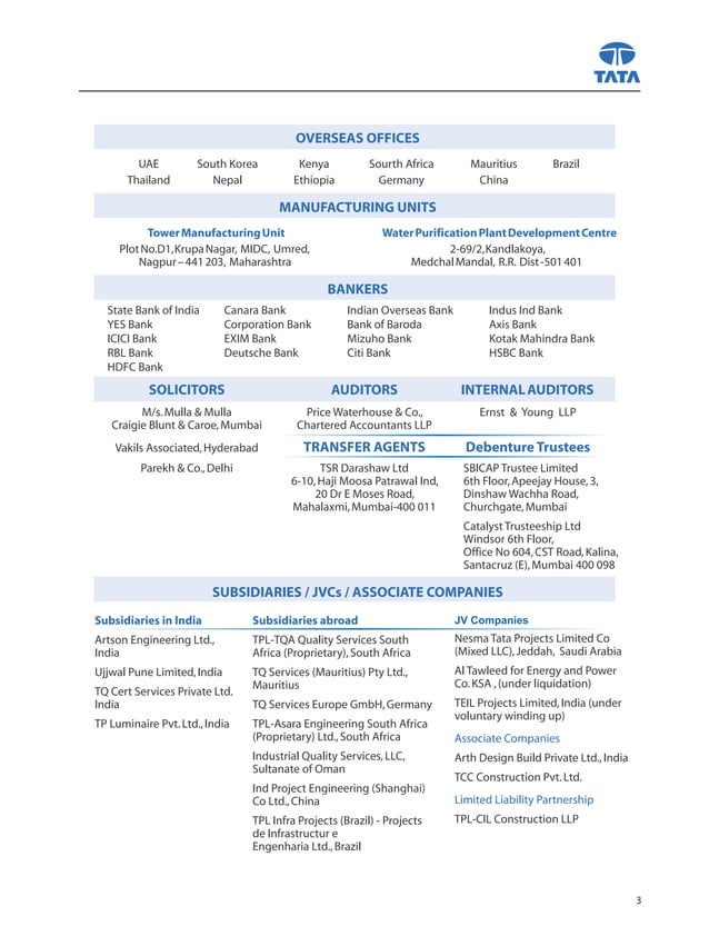 TATA PROJECT LTD. ANNUAL REPORT 2019-2020 | PDF | Business Accounting ...