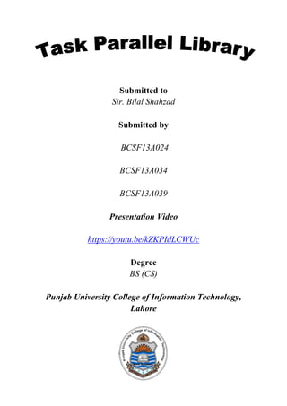 Task Parallel Library (TPL) | PDF | Programming Languages | Computing