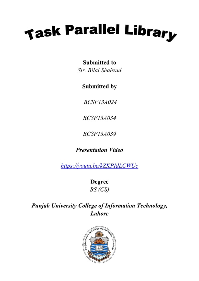 Task Parallel Library (TPL) | PDF