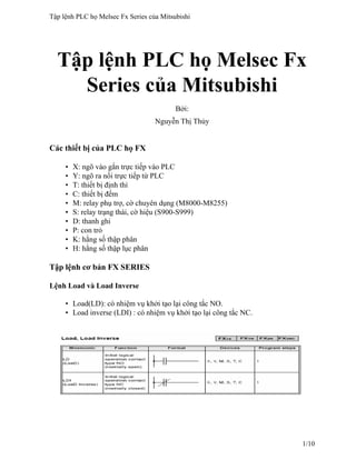 lâp trình plc mitsubishi | PDF