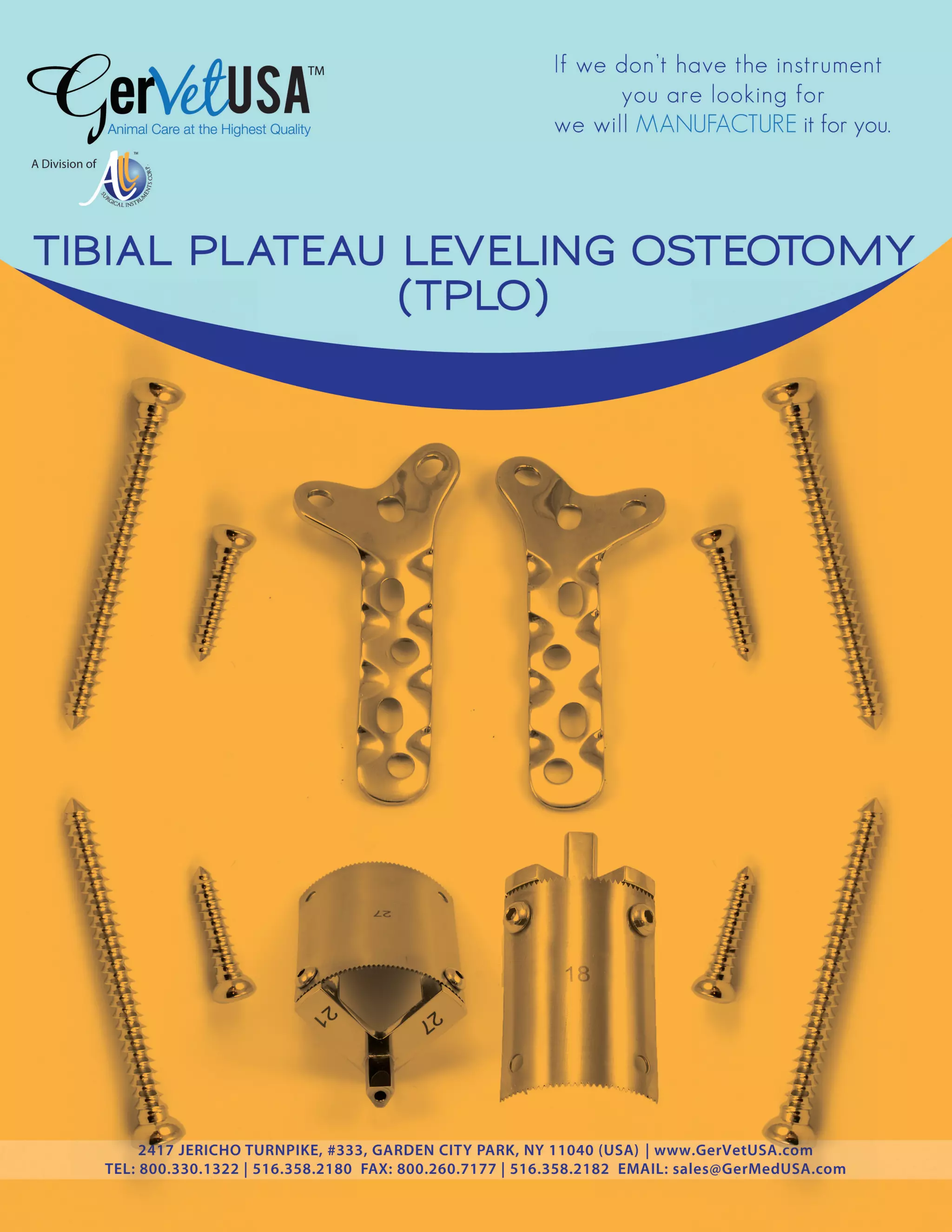 Tplo Tibial Plateau Leveling Osteotomy) surgical instruments | PDF