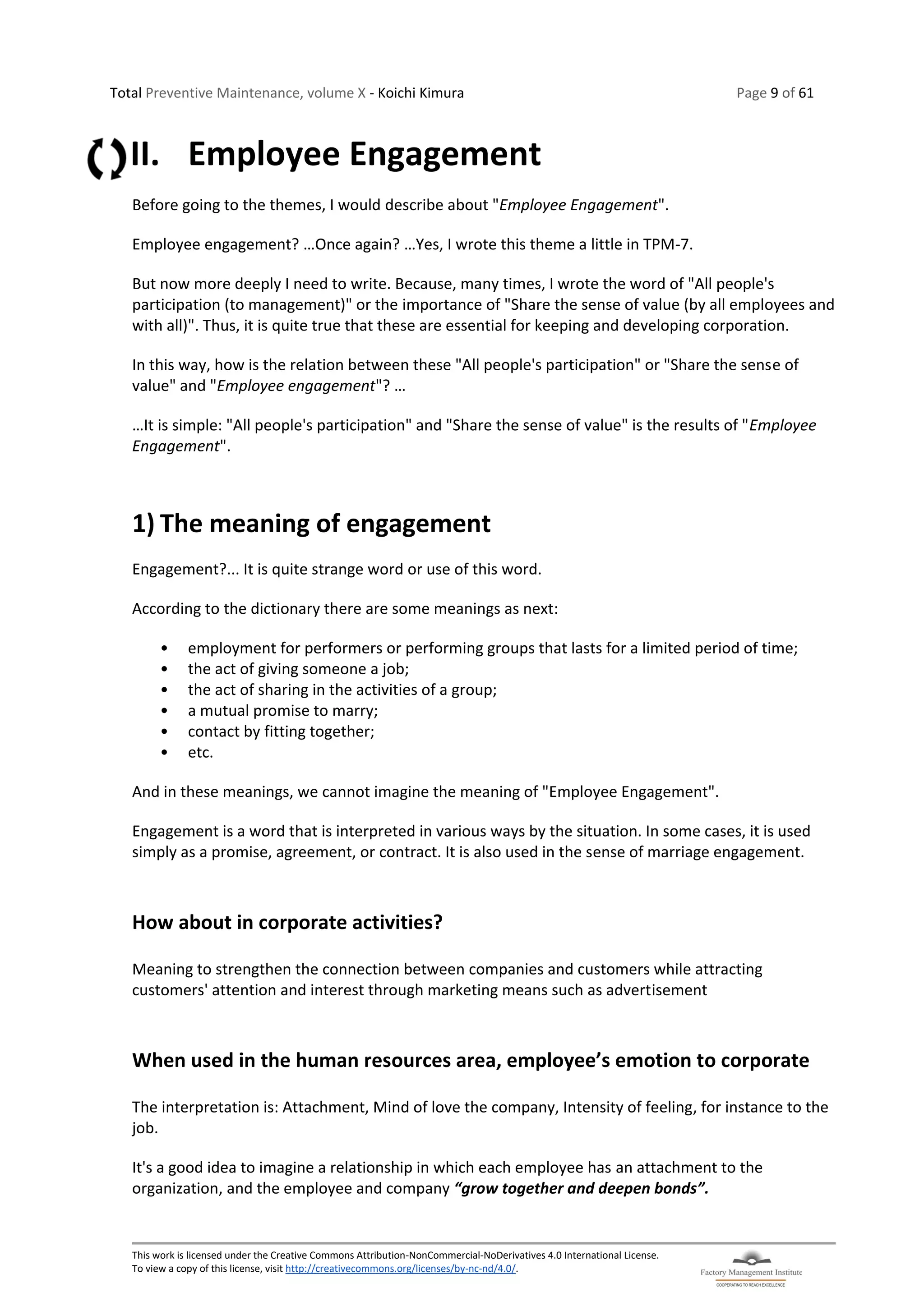 TPM-10: Employee engagement & Oil control | PDF | Human Resources ...