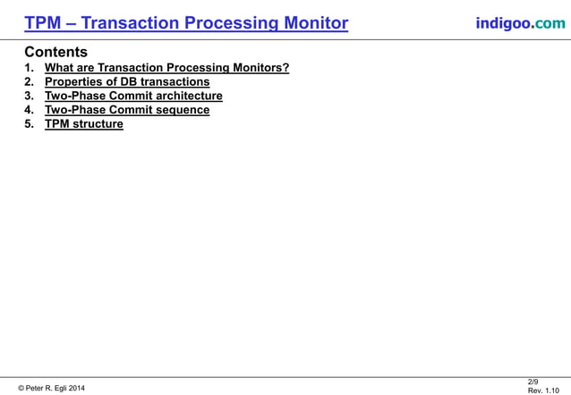 Transaction Processing Monitors (TPM) | PDF