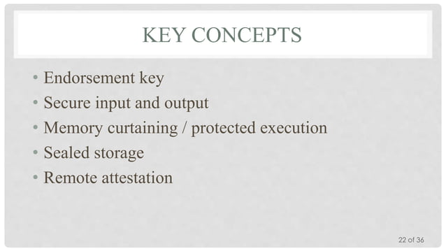 Trusted Platform Module (TPM) | PPTX | Operating Systems | Computer Software and Applications