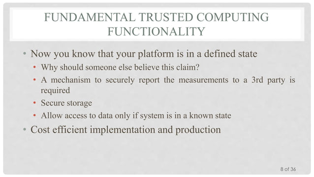Trusted Platform Module (TPM) | PPTX | Operating Systems | Computer Software and Applications