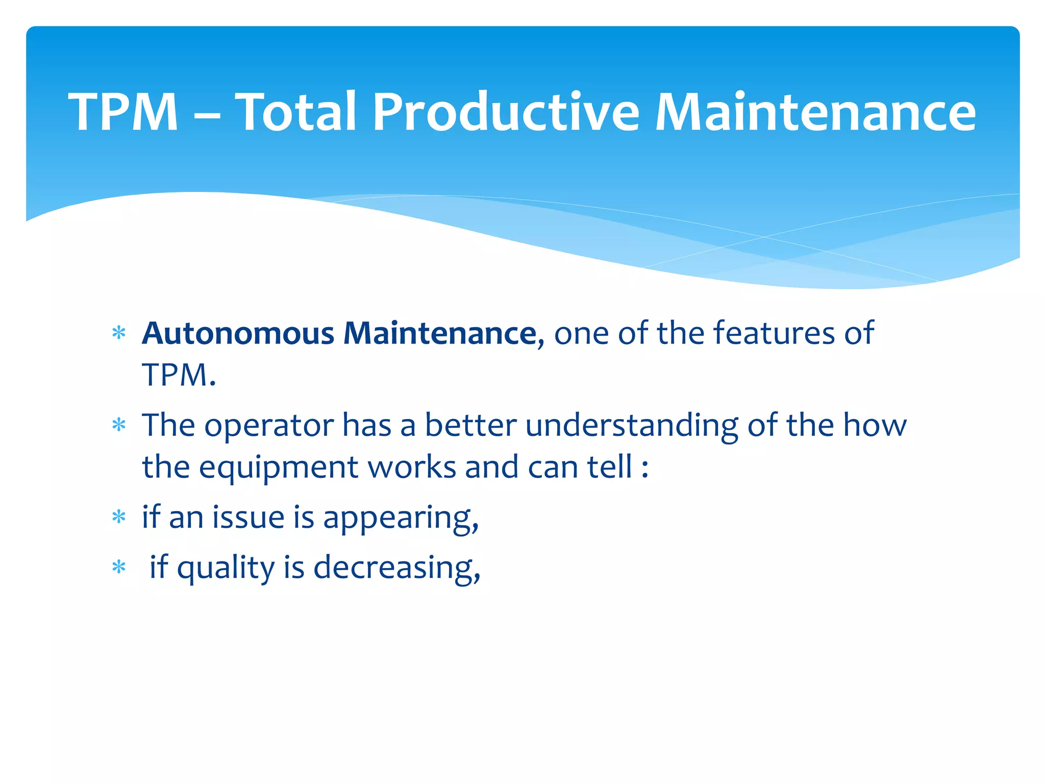 Total Productive Maintenance | PPT
