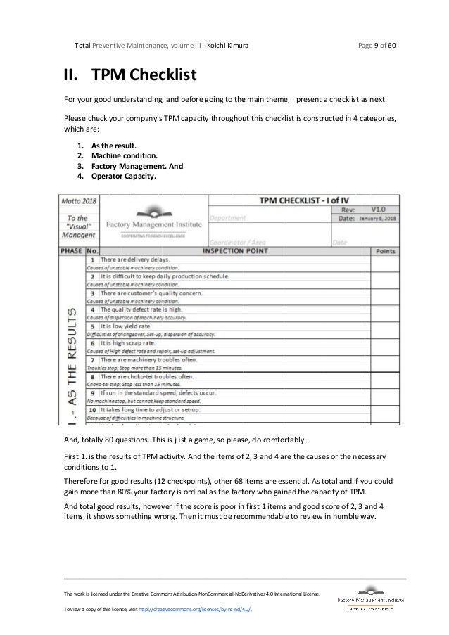 TPM 3 - Preventive Maintenance