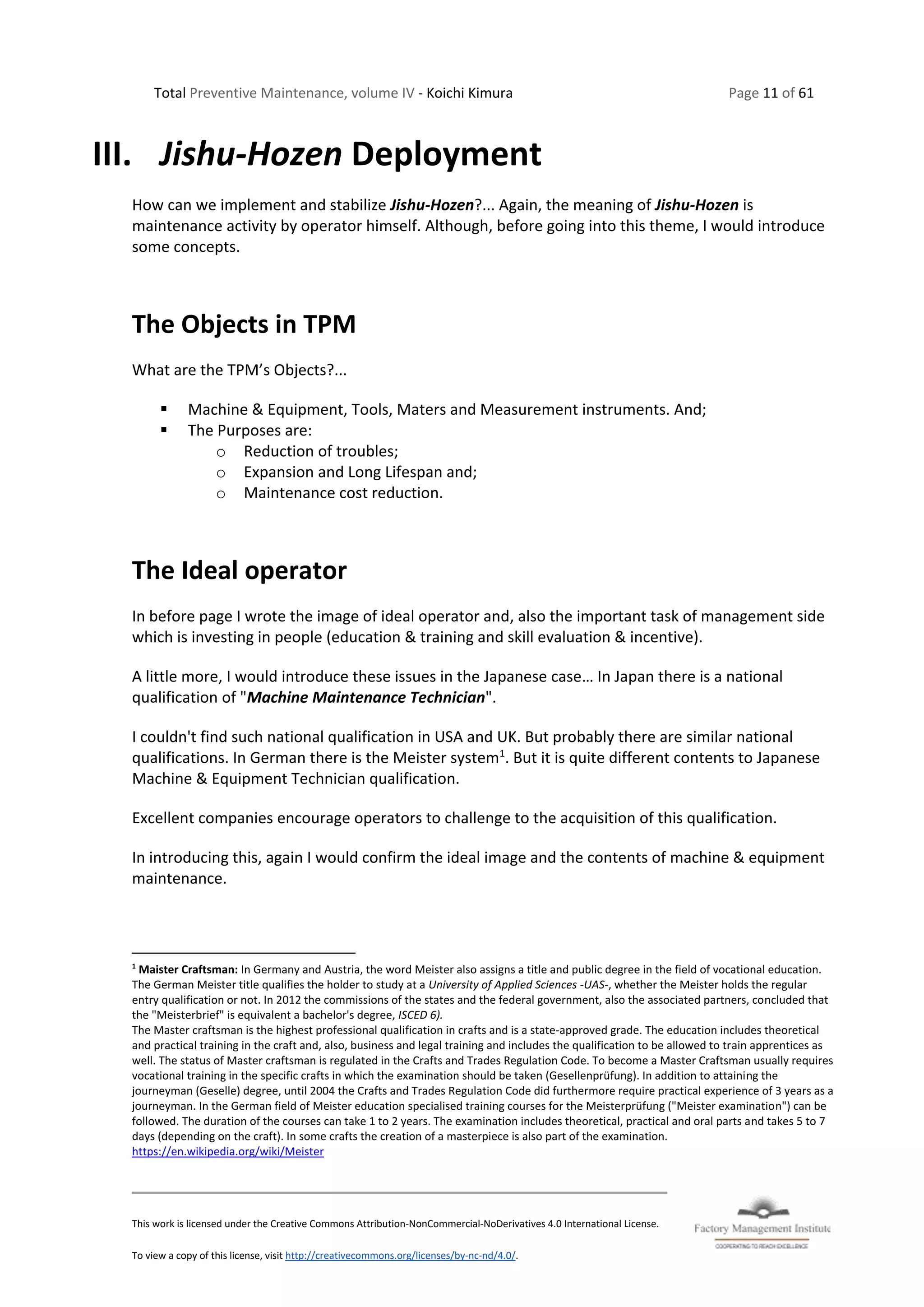 TPM 4 - Jishu-Hozen | PDF