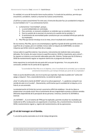 TPM-6 Inspeccion con SEISO en jishu-hozen y el efecto de SEISO | PDF