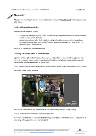 TPM-6 Inspection SEISO in Jishu-Hozen and the Effect of SEISO activity ...