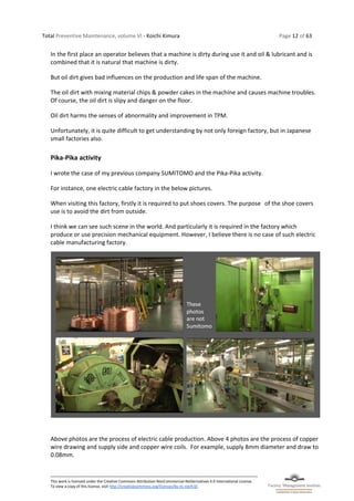 TPM-6 Inspection SEISO in Jishu-Hozen and the Effect of SEISO activity ...