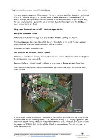 TPM-6 Inspection SEISO in Jishu-Hozen and the Effect of SEISO activity ...