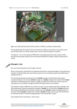 TPM-6 Inspection SEISO in Jishu-Hozen and the Effect of SEISO activity ...